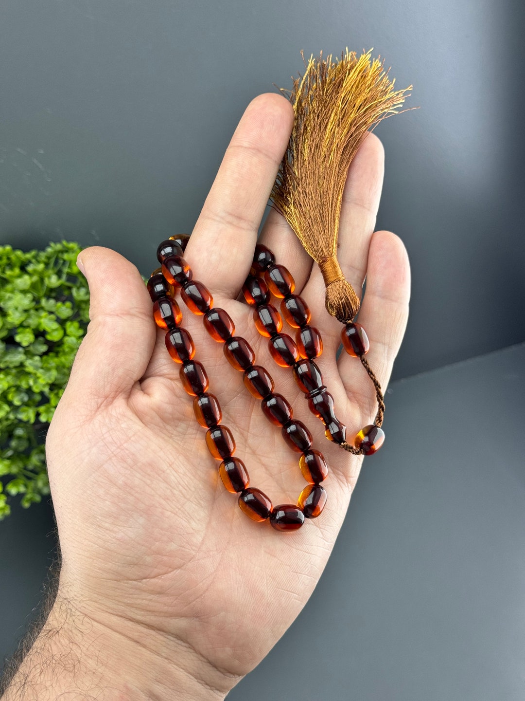 Faturan Amber Rosary, Bakelite Rosary, Muslim Rosary, Misbaha, Islamic ...