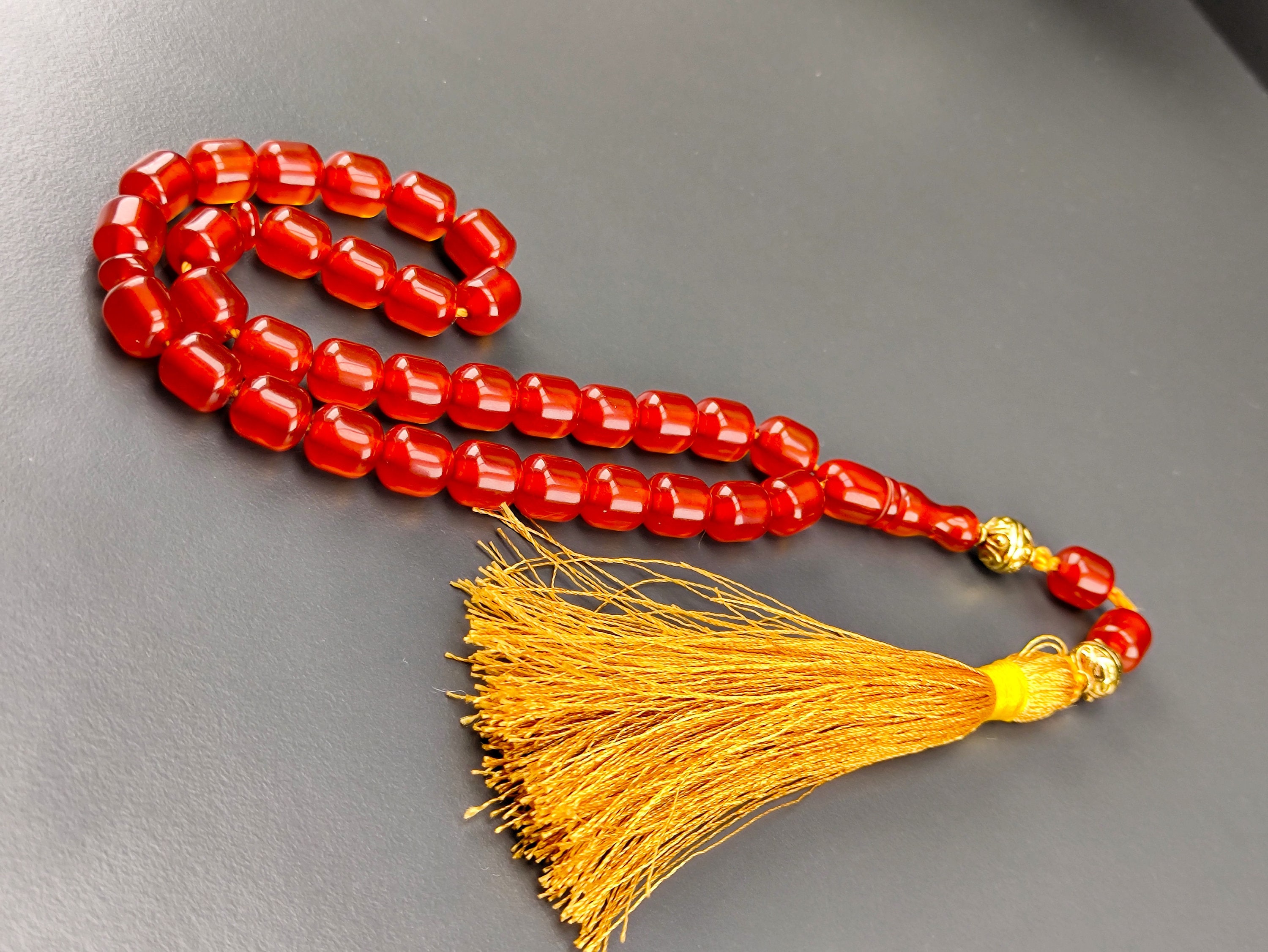 Faturan Amber Rosary, Bakelite Rosary, Muslim Rosary, Misbaha, Islamic ...