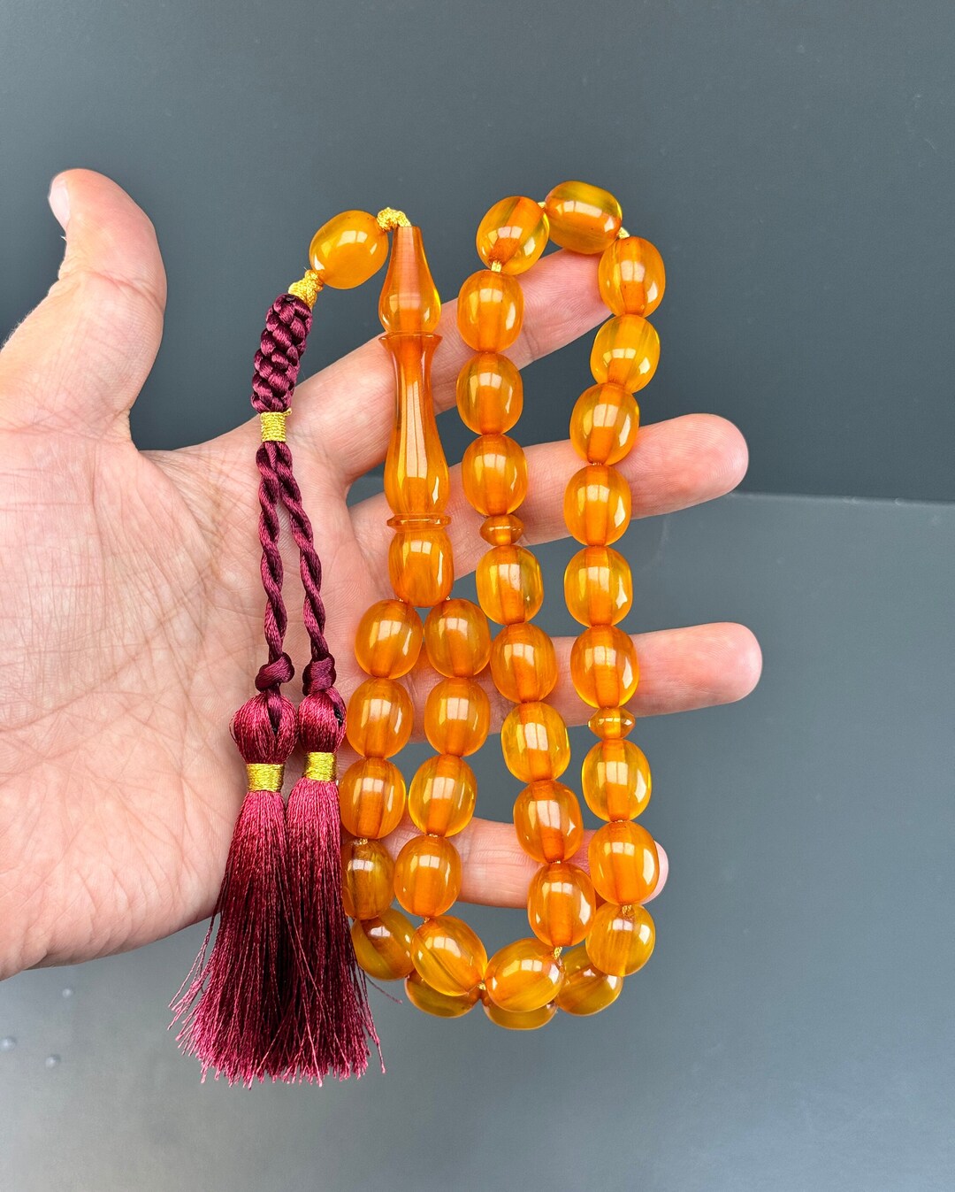 Faturan Amber Rosary, Large Size Rosary, Muslim Rosary, Misbaha ...