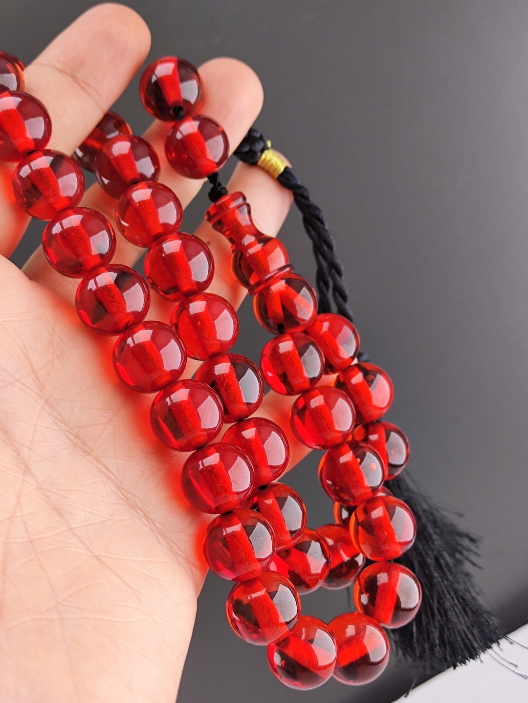Faturan Amber Rosary, LARGE SİZE Rosary, Muslim Rosary, Misbaha ...