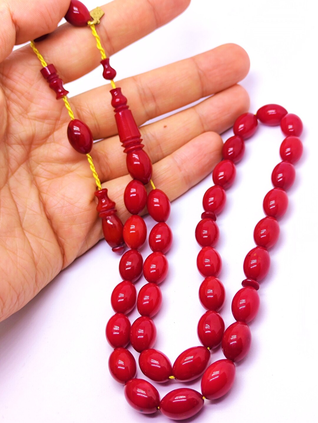 Faturan Amber Rosary, Bakelite Rosary, Muslim Rosary, Misbaha, Islamic ...