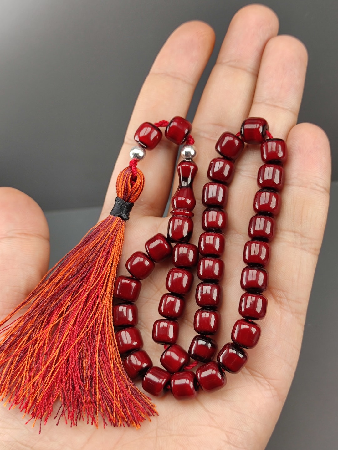 Faturan Amber Rosary, Bakelite Rosary, Muslim Rosary, Misbaha, Islamic ...