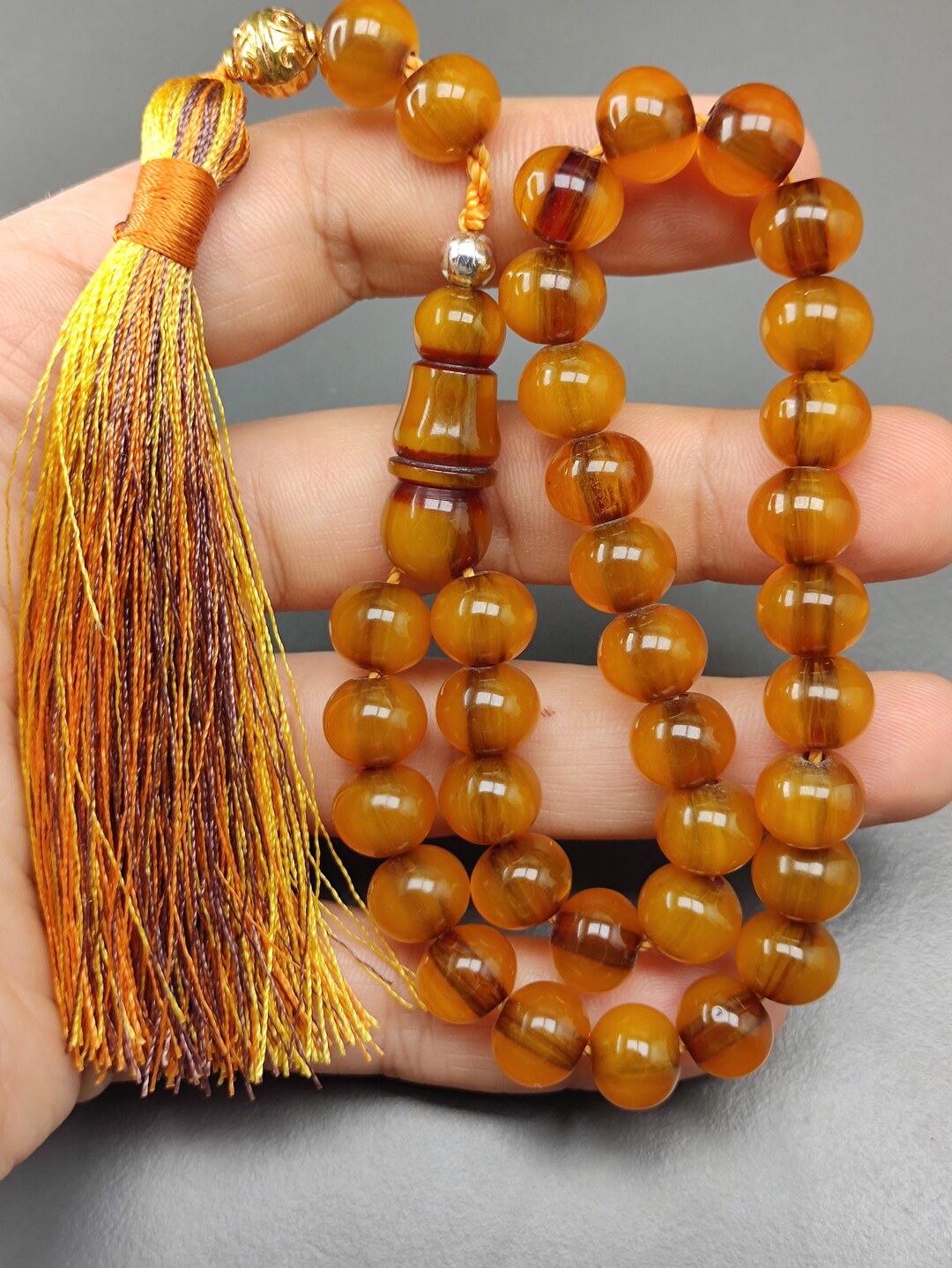 Faturan Amber Rosary, Bakelite Rosary, Muslim Rosary, Misbaha, Islamic ...