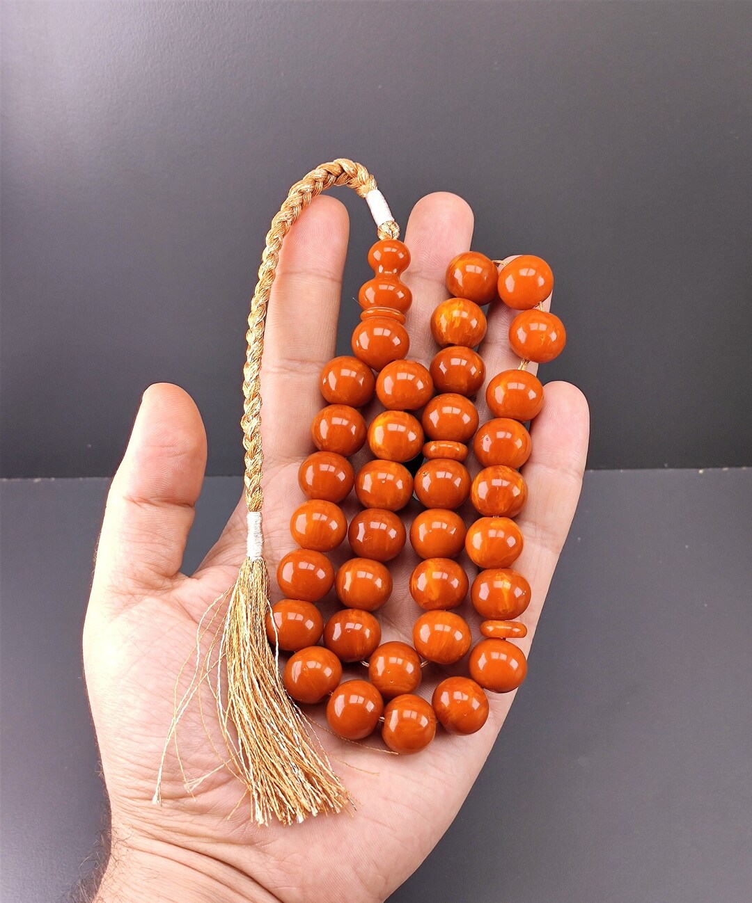 Faturan Amber Rosary LARGE SİZE Rosary Muslim Rosary - Etsy