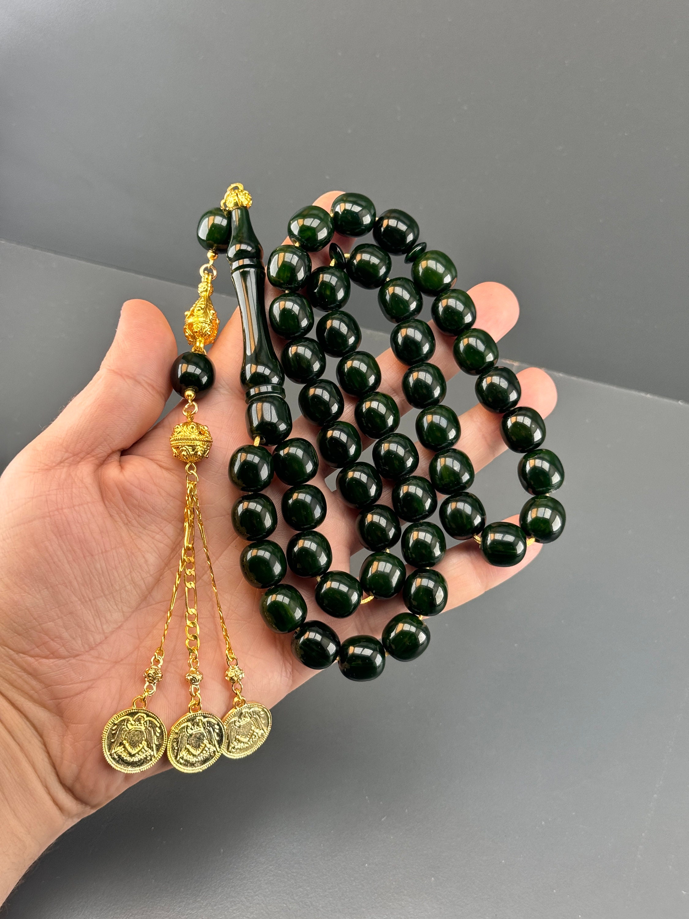 Faturan Amber Rosary, LARGE SİZE Rosary, 45 Beads, Muslim Rosary ...
