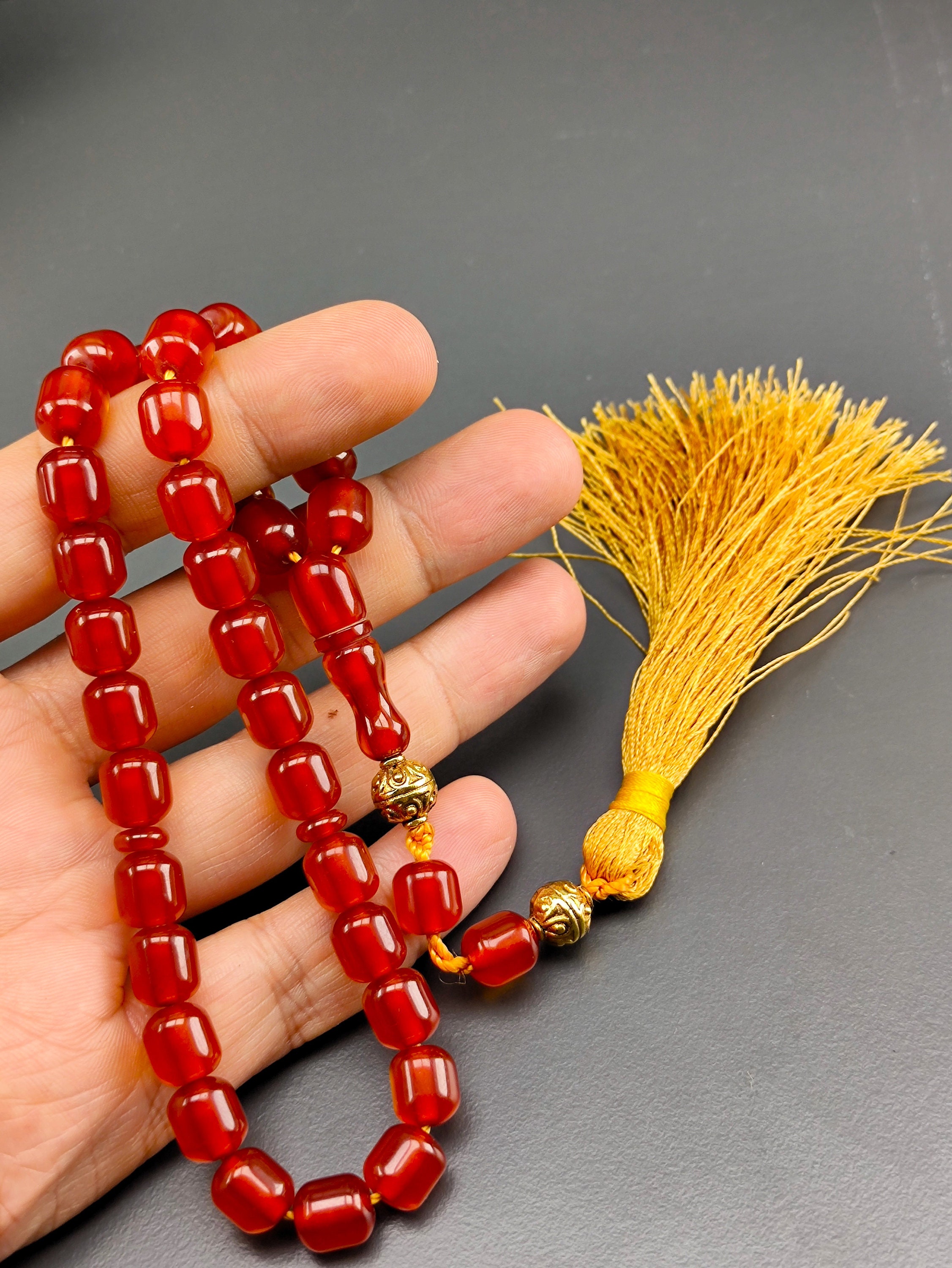 Faturan Amber Rosary, Bakelite Rosary, Muslim Rosary, Misbaha, Islamic ...