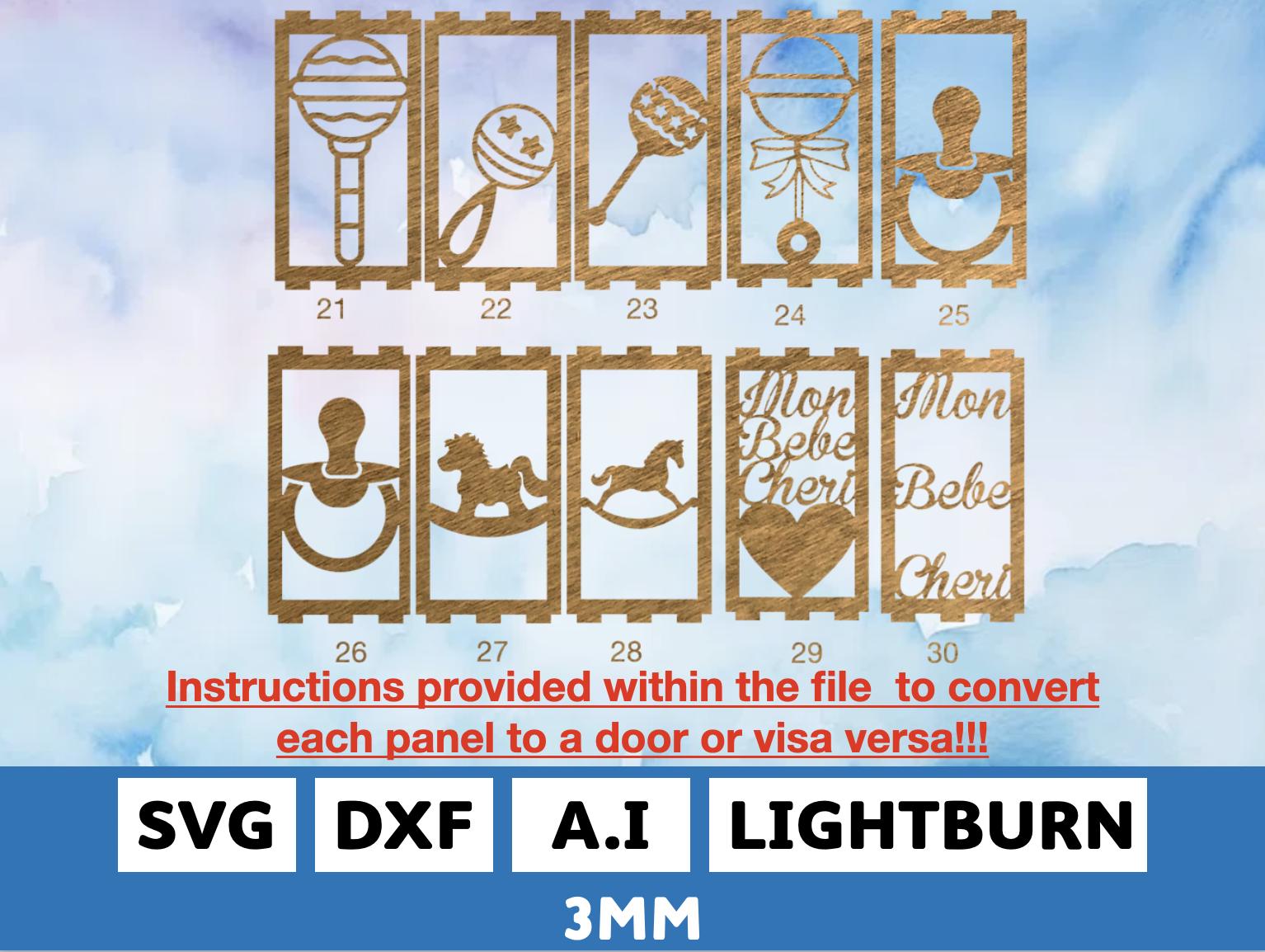 Laser Cut Digital File Beautiful Baby Child Lanterns, Christenings ...