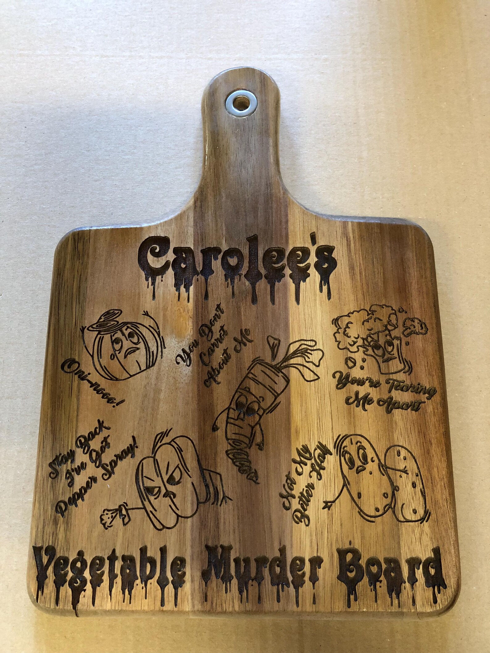 Vegetable Murder Board 6A- DIGITAL FILE Version (svg, Dxf, Jpeg, Png, A ...