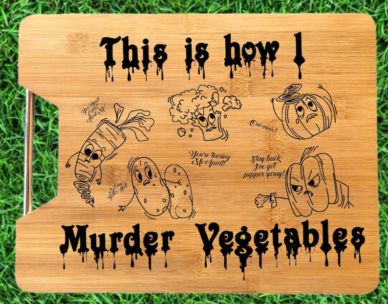 Vegetable Murder Board 6A- DIGITAL FILE Version (svg, Dxf, Jpeg, Png, A ...