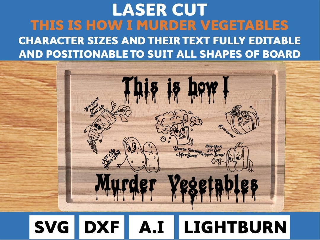 Vegetable Murder Board V2 This is How I Murder Vegetables DIGITAL FILE ...