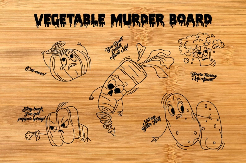 Vegetable Murder Board V2 This is How I Murder Vegetables DIGITAL FILE ...