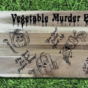Vegetable Murder Board 6A- DIGITAL FILE Version (svg, Dxf, Jpeg, Png, A ...