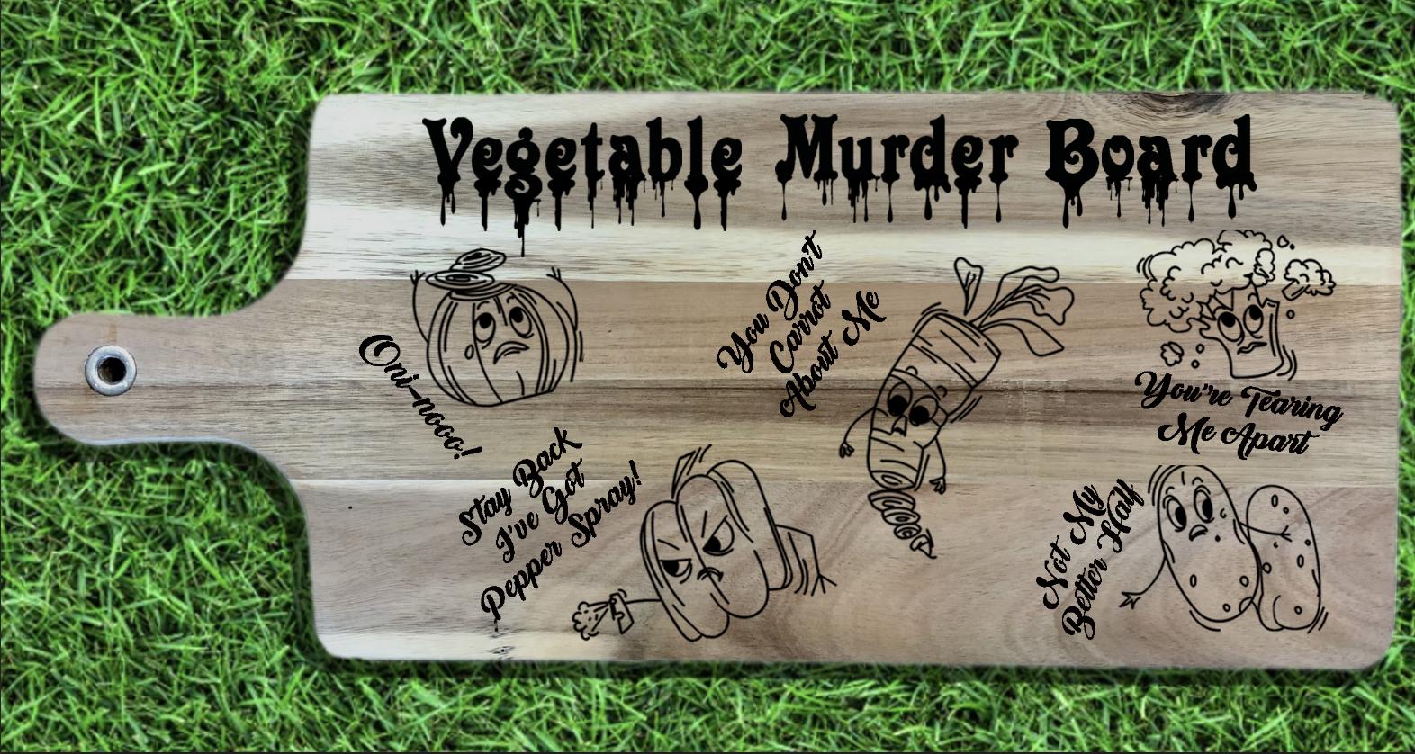Vegetable Murder Board 6A- DIGITAL FILE Version (svg, Dxf, Jpeg, Png, A ...