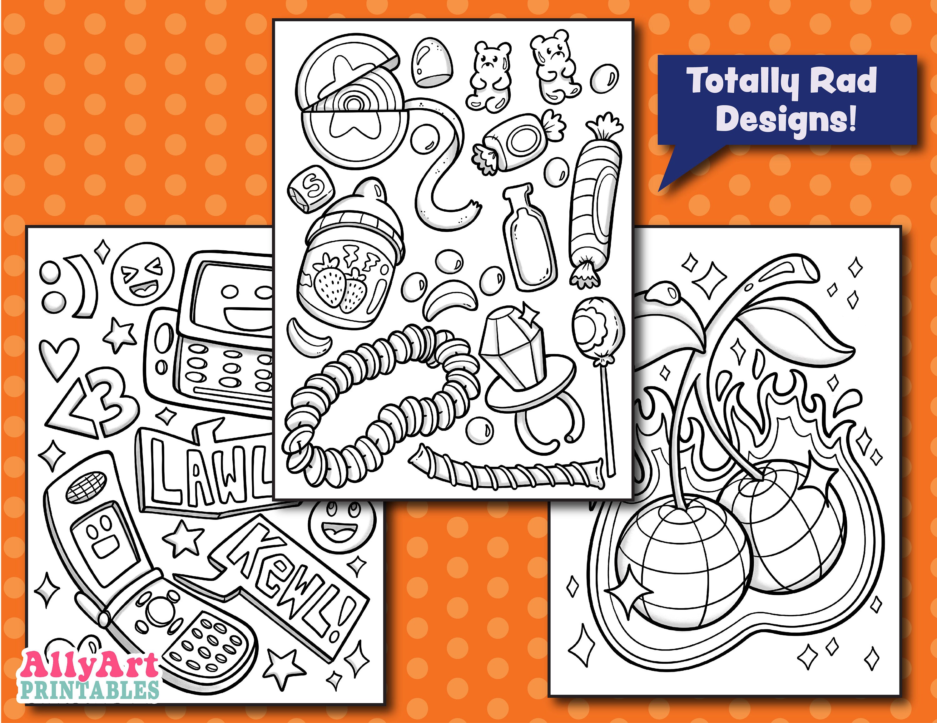 Y2K Coloring Pages, Decade Themed Coloring Pages, 2000s Artwork ...