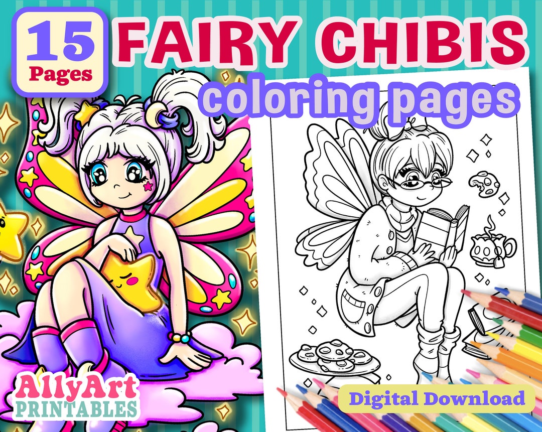 Fairy Chibi Coloring Pages - Fantasy Character Coloring Pages ...