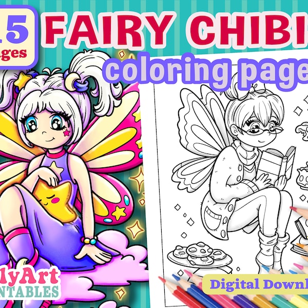 Fairy Coloring Book - Etsy