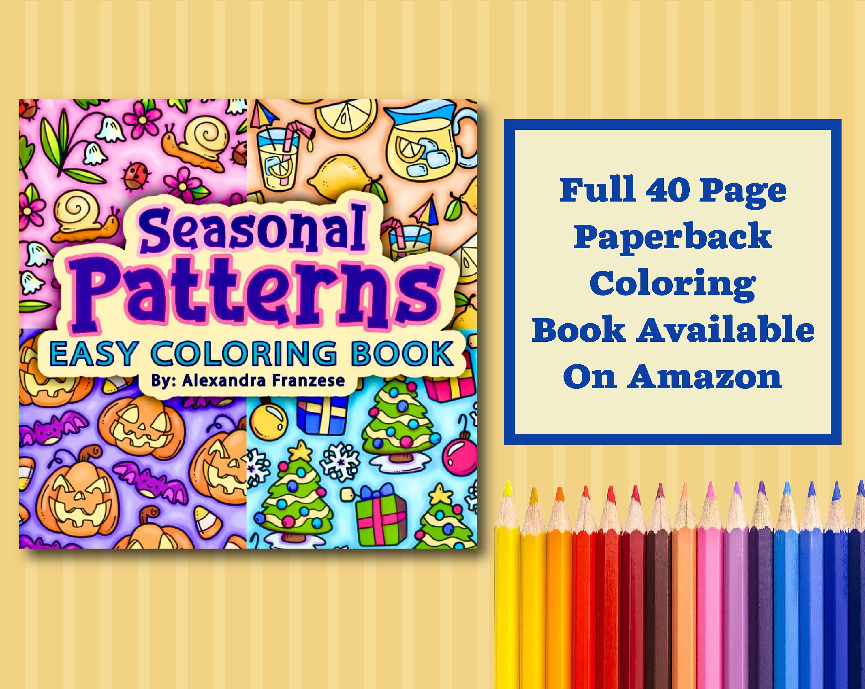 Summer Patterns Coloring Pages - Easy Patterns to Color - Printable ...