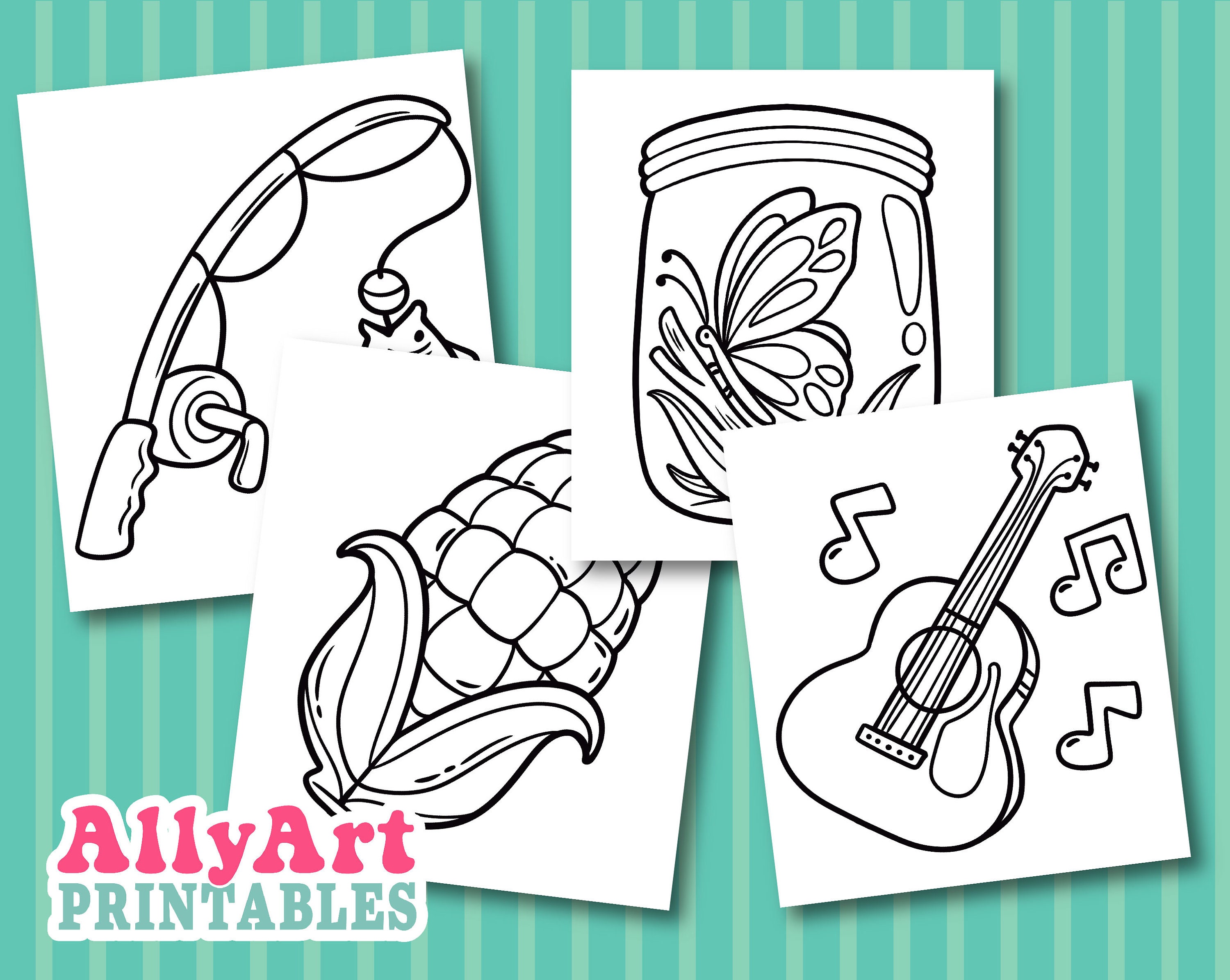 Easy Country Coloring Pages Bold Line Coloring Pages for Seniors and ...