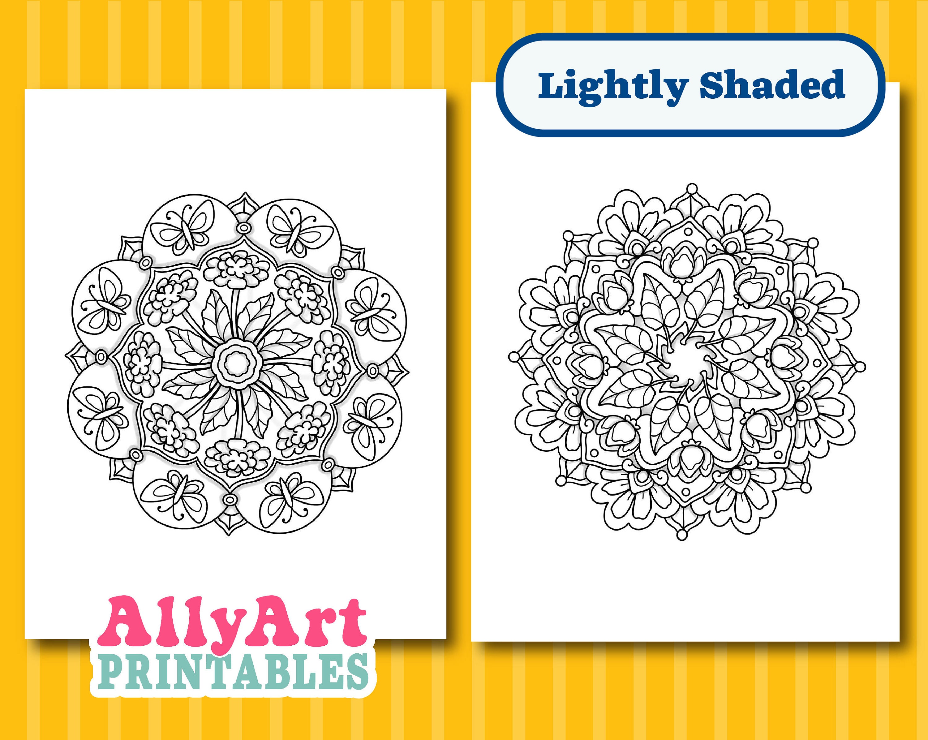 Spring Mandalas Coloring Pages, Coloring Pages for Adults and Kids ...