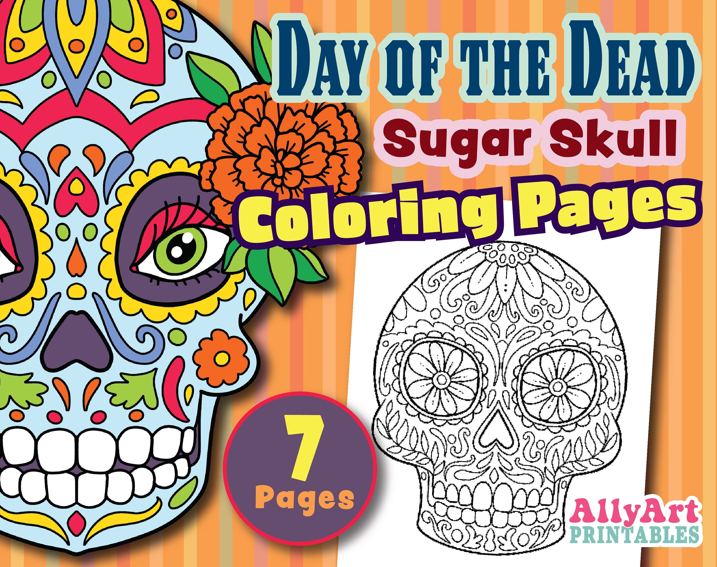 Sugar Skull Coloring Pages, Day of the Dead Coloring Pages, Skull ...