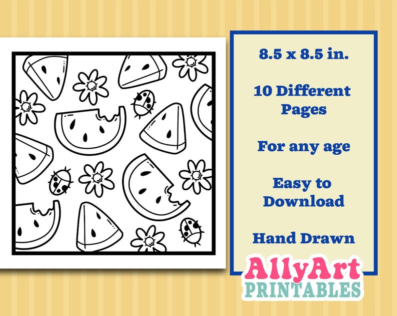 Summer Patterns Coloring Pages - Easy Patterns to Color - Printable ...