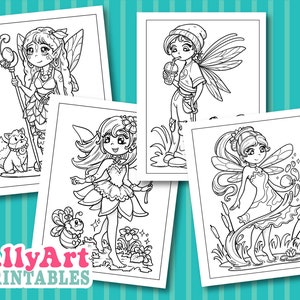 Fairy Chibi Coloring Pages - Fantasy Character Coloring Pages ...