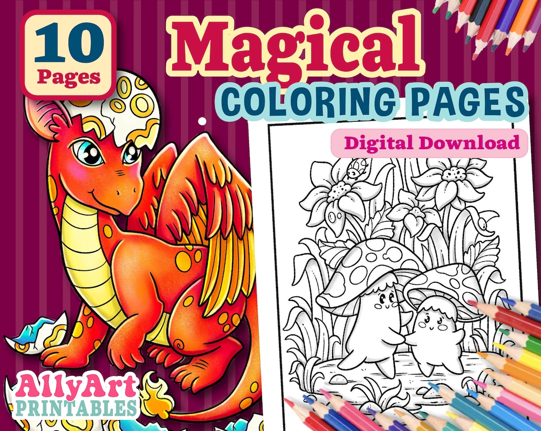 Magical Coloring Pages - Fantasy Digital Art - Coloring Page Download ...