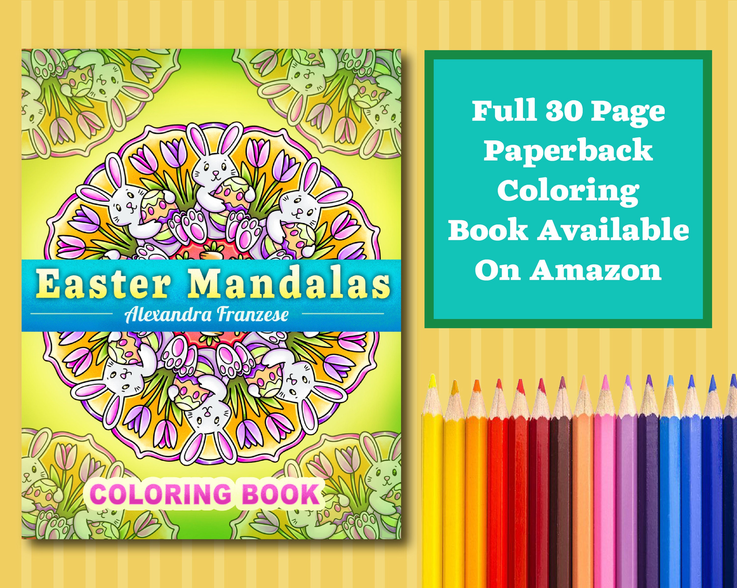 Easter Mandalas Coloring Pages Digital Download Printable Artwork - Etsy