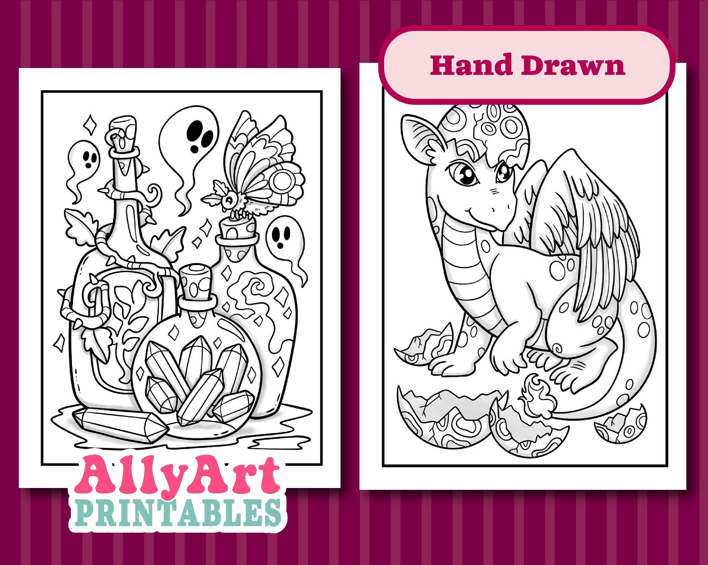 Magical Coloring Pages Fantasy Digital Art Coloring Page Download ...