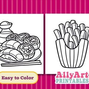 Easy Food Coloring Pages - Bold Line Coloring Pages - for Seniors and ...