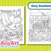 Color by Number Garden Coloring Pages, Digital Download Adult Coloring ...