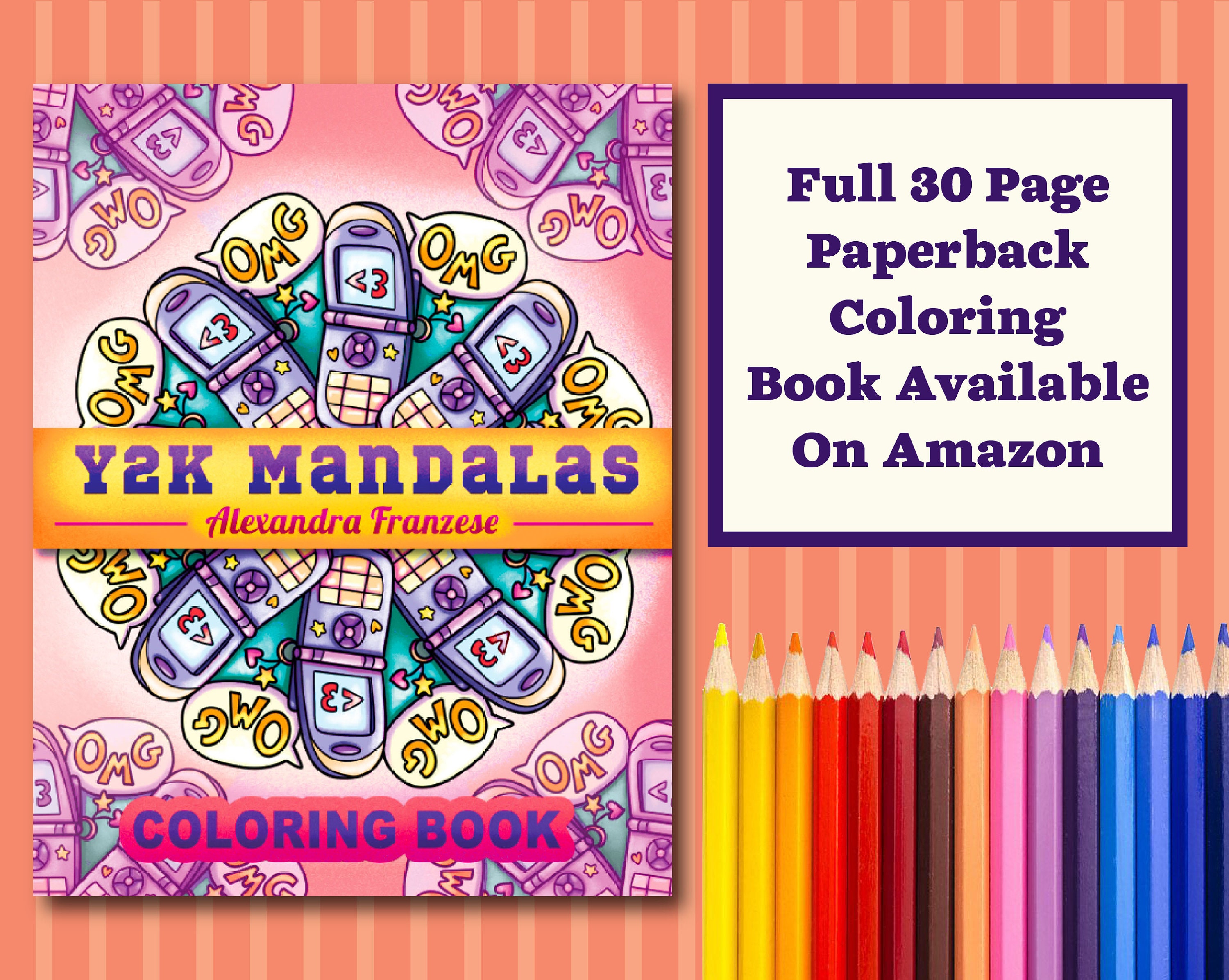 Y2K Mandala Coloring Pages Digital Download Decade Throwback Artwork ...