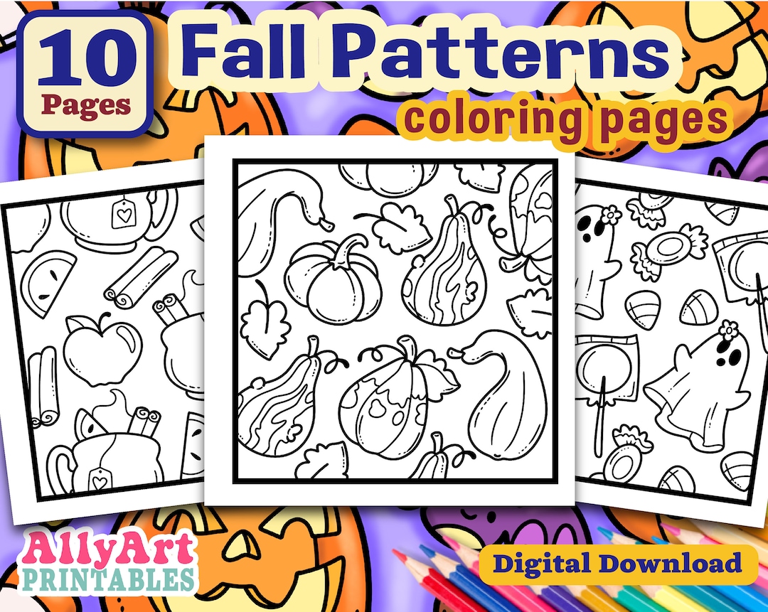 Fall Patterns Coloring Pages - Easy Patterns to Color - Printable ...