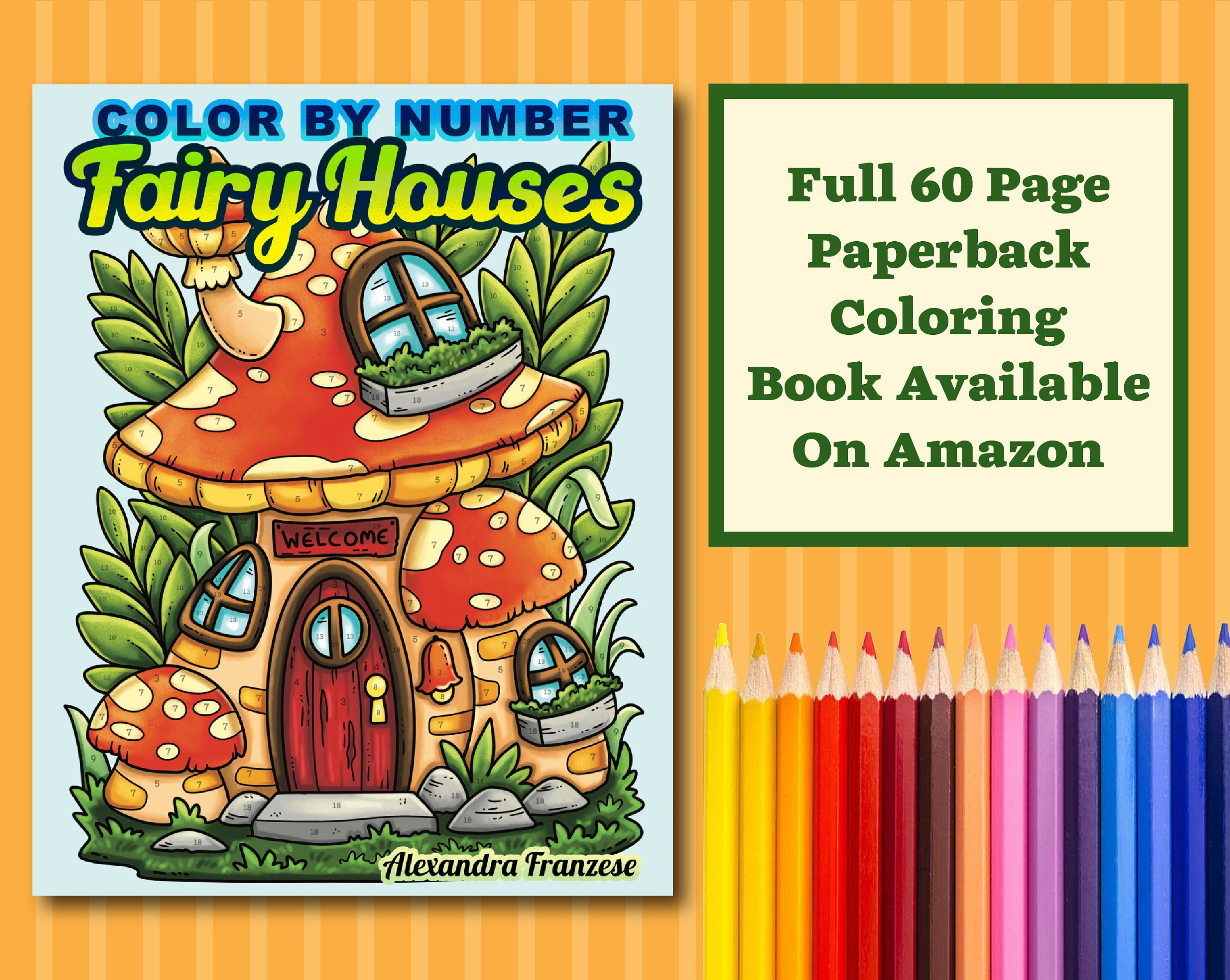Fairy Houses Coloring Pages Digital Download Coloring Pages Printable ...