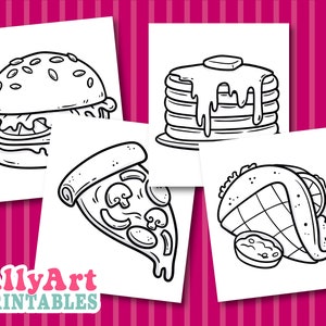 Easy Food Coloring Pages - Bold Line Coloring Pages - for Seniors and ...