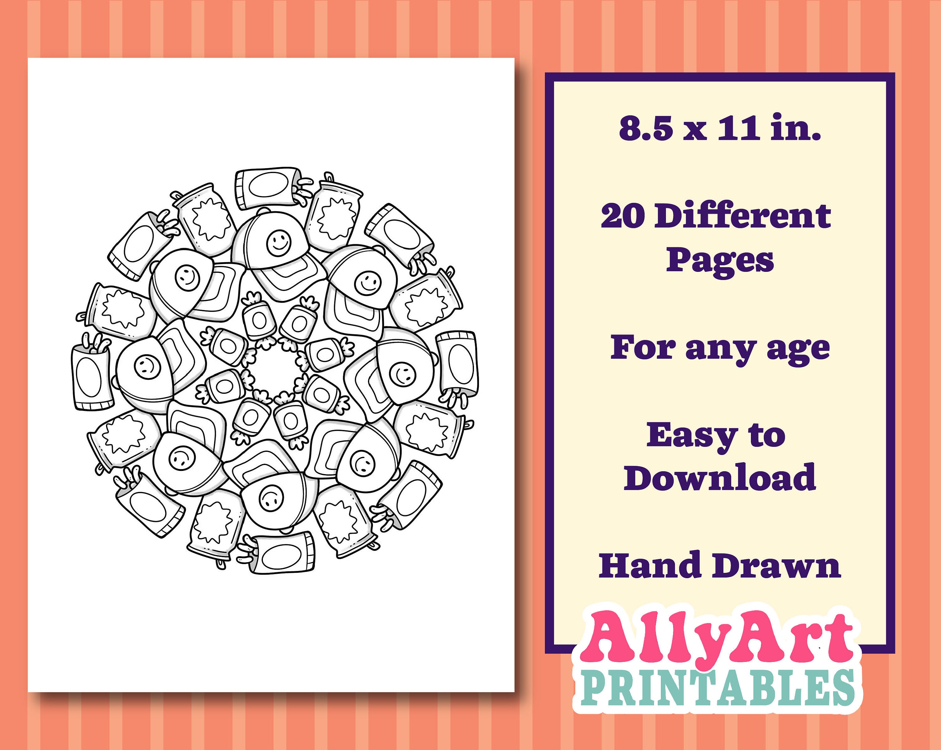 Y2K Mandala Coloring Pages Digital Download Decade Throwback Artwork ...