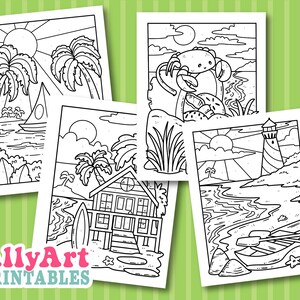Color by Number Summer Images - Printable Summer Coloring Pages ...