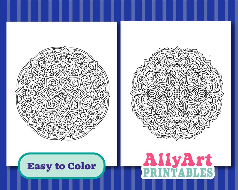 Color by Number Mandalas Mandala Pattern Pages to Color Digital ...