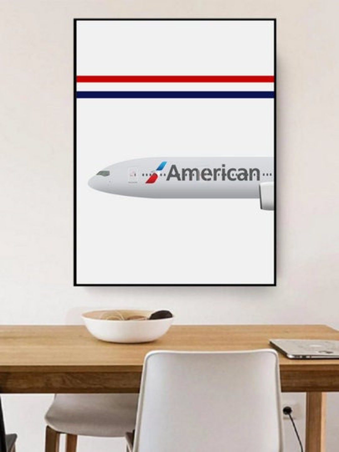 American Airlines Boeing 777 Poster - Etsy