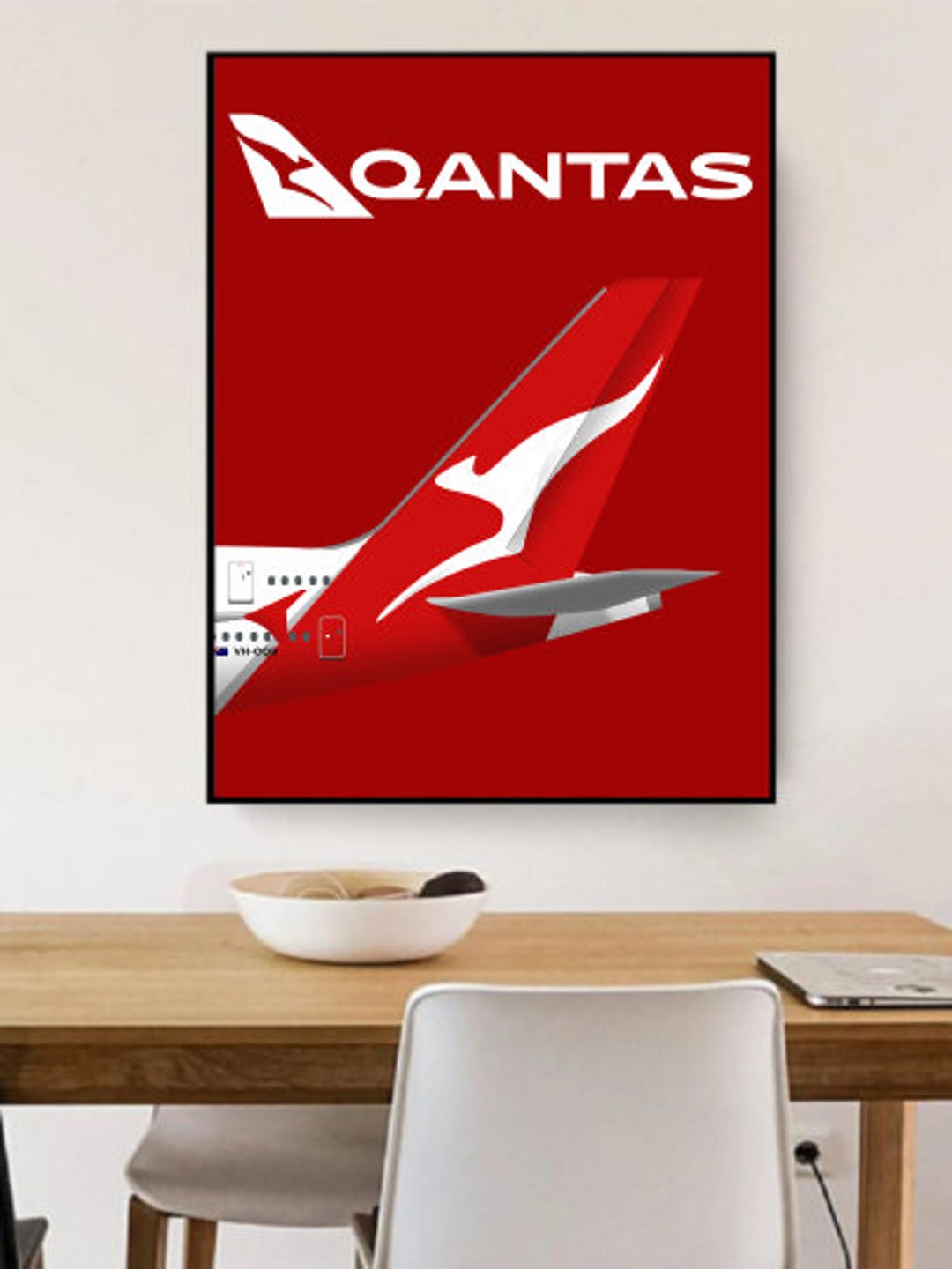 Qantas Tail Poster - Etsy