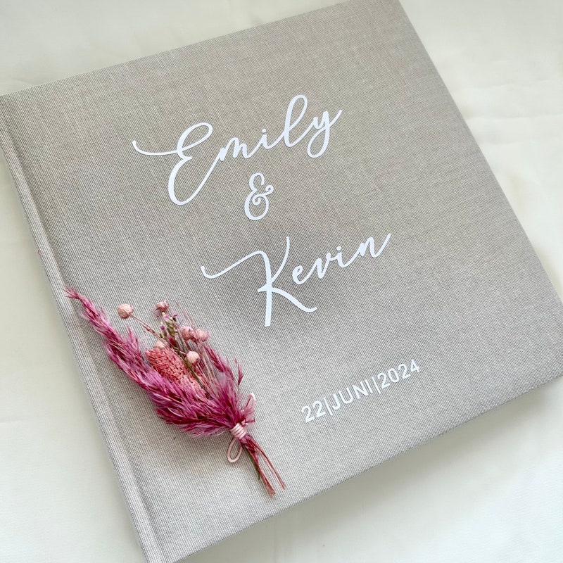Linen Guest Book - Etsy