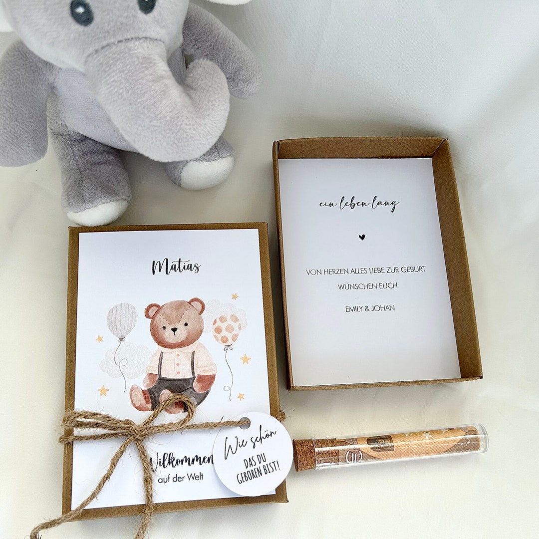 Personalized Money Gift for Birth, Gift Box With Test Tube ...