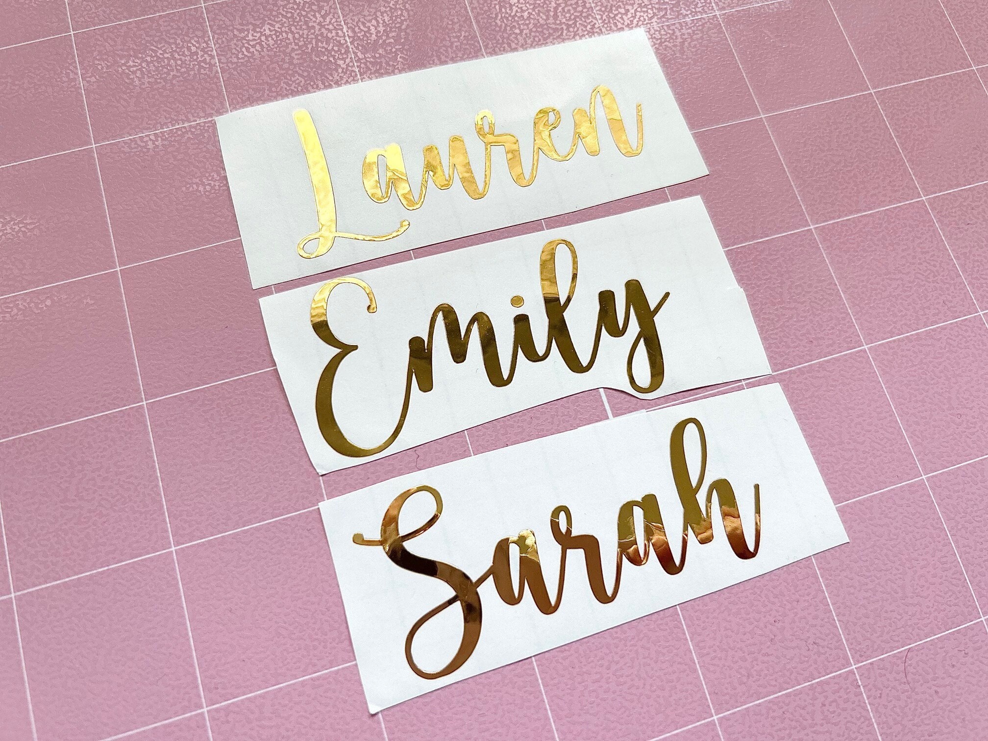 Handwritten Decal, Calligraphy Decal, Name Vinyl, Custom Decal Water ...