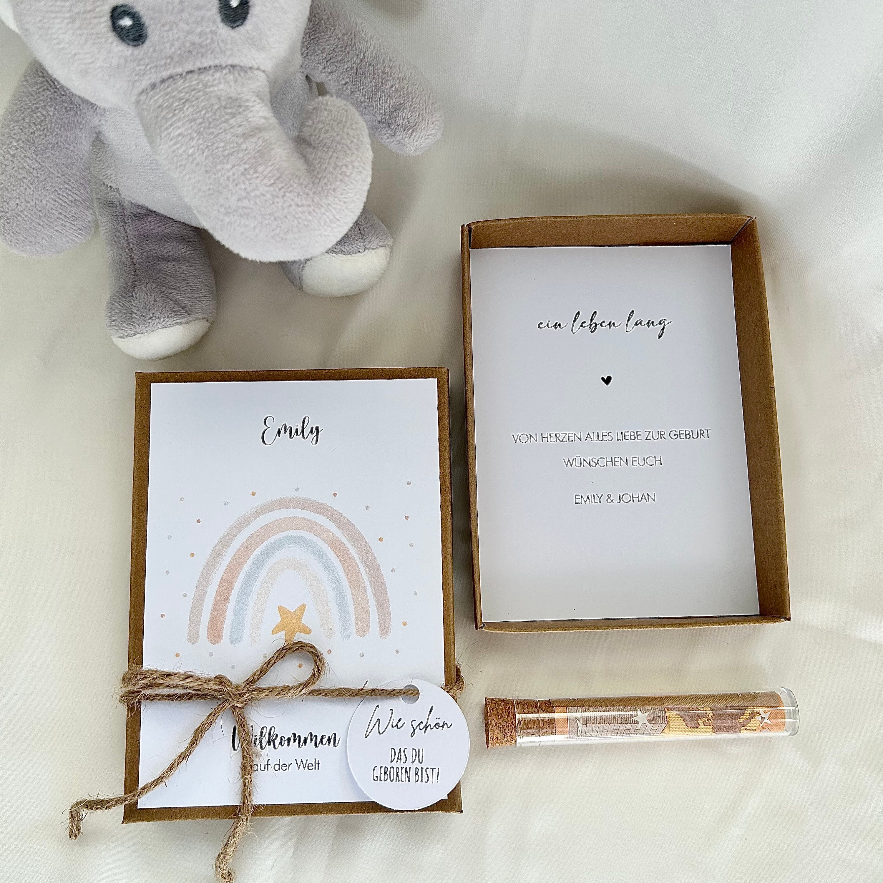 Personalized Money Gift for Birth, Gift Box With Test Tube ...