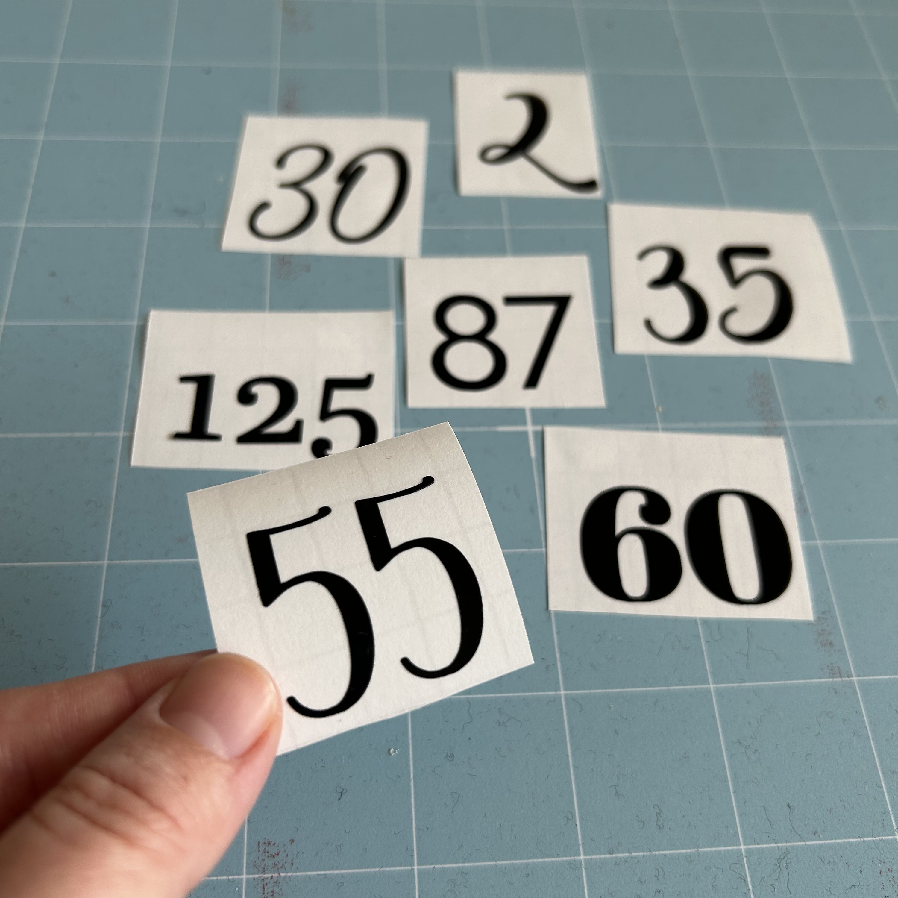 Personalized Vinyl Label Sticker Numbers Numbers for Balloons, Glass ...