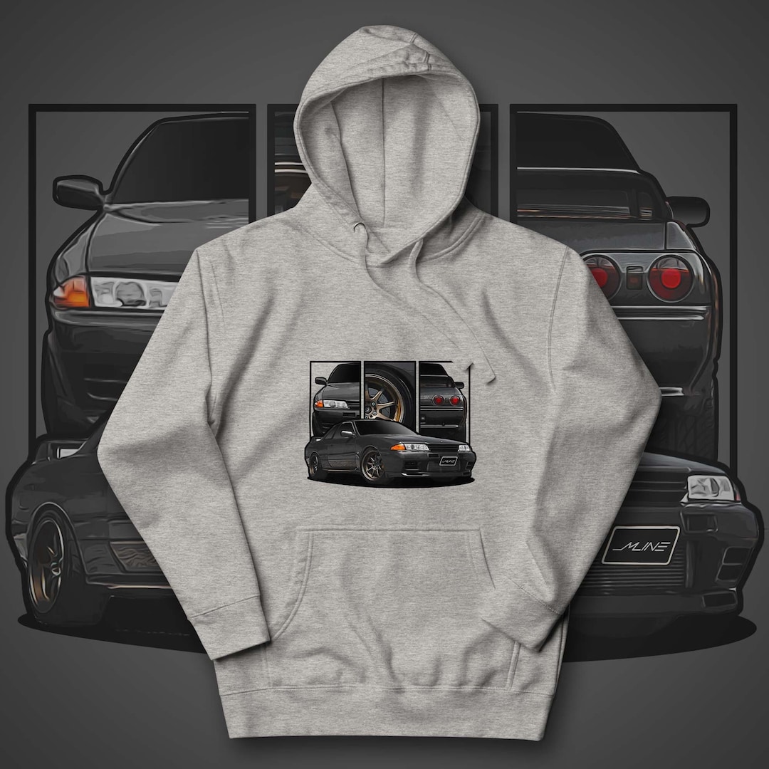 Nissan Skyline GTR R32 Cartoon Art Unisex Hoodie JDM Car Enthusiast ...