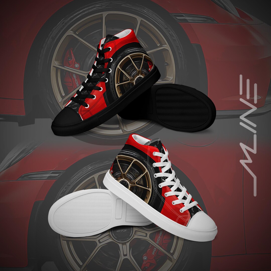 Porsche 992 GT3 Shoe, Alloy Wheel High-top Canvas Shoes, Gifts for ...