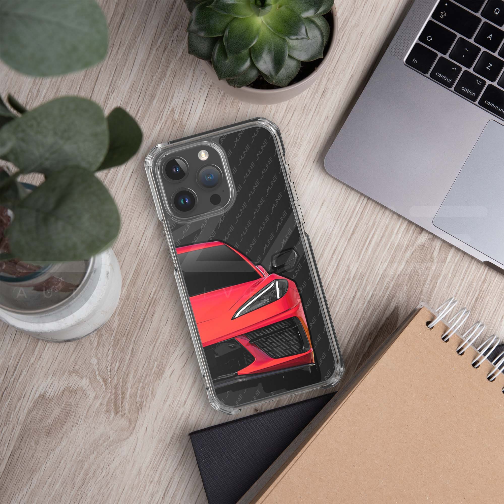 Chevrolet Corvette Stingray C8 Torch Red Clear iPhone & Samsung Case ...