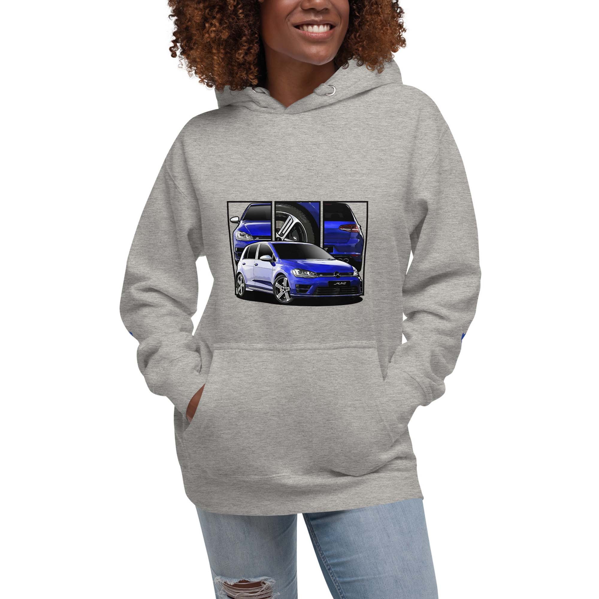 Volkwagen Golf R Mk 7 Cartoon Art Unisex Hoodie, Toon Art, Cartoon ...