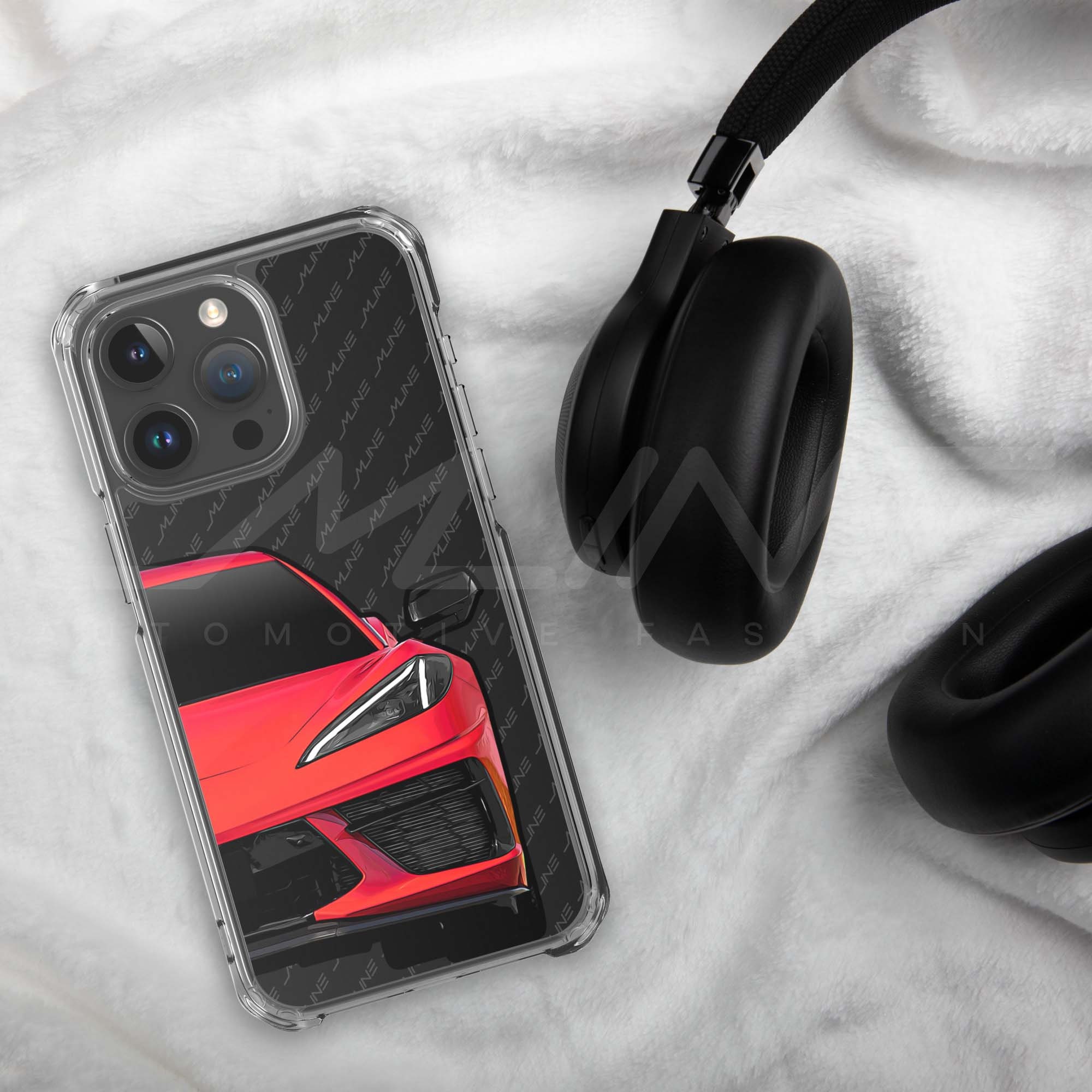 Chevrolet Corvette Stingray C8 Torch Red Clear iPhone & Samsung Case ...